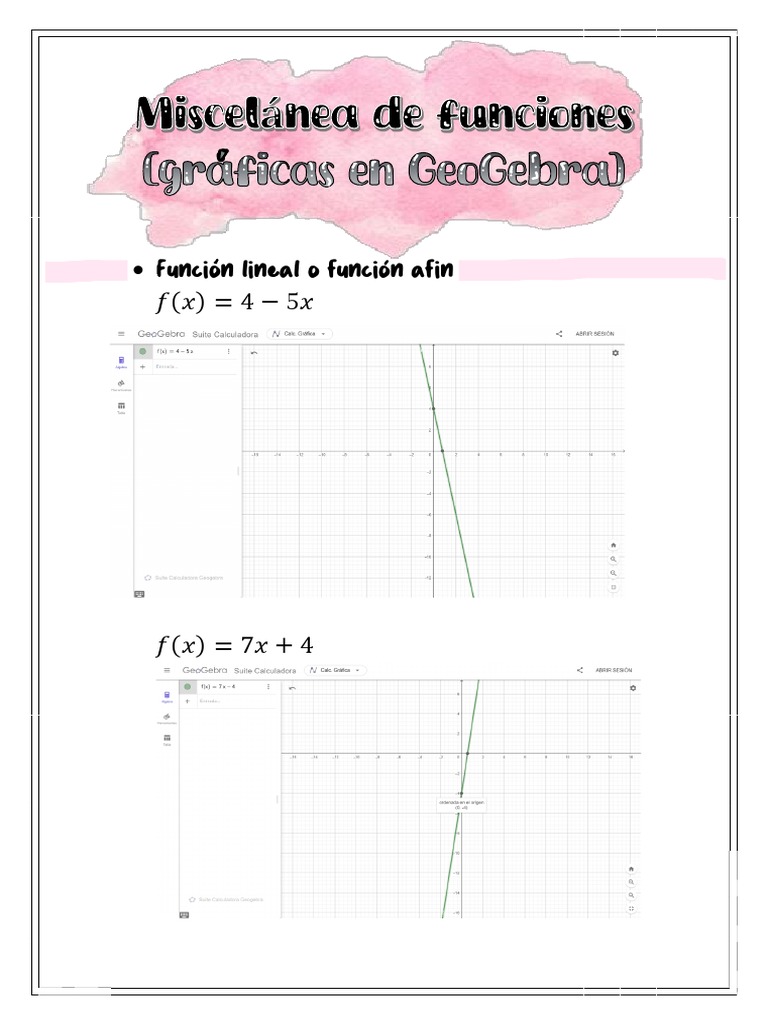 Miscelánea de Funciones-Lady Larcos - IngB - Offcicial | PDF