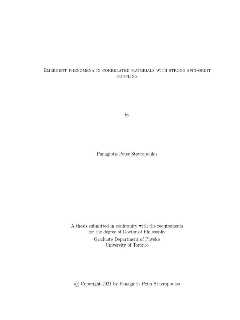 Stavropoulos Panagiotis Peter PHD Thesis | PDF | Atomic Orbital ...