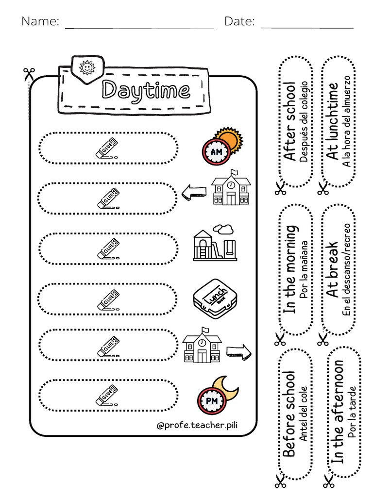 Daytime: Name: Date | PDF