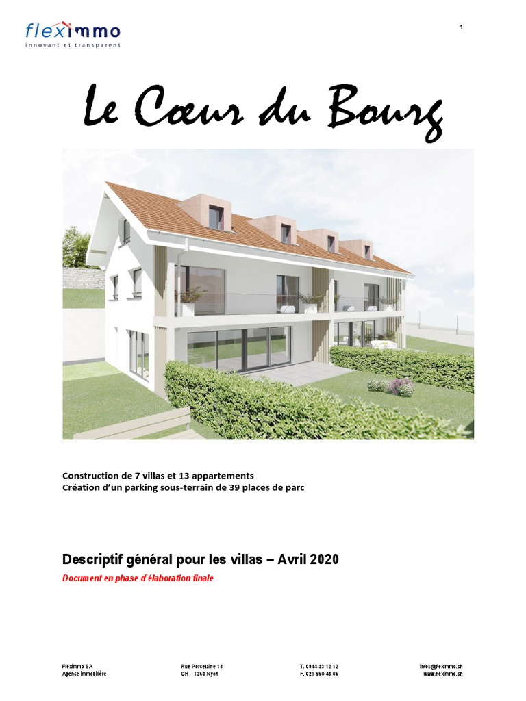 20200421-Genolier Descriptif General (Villas) | PDF