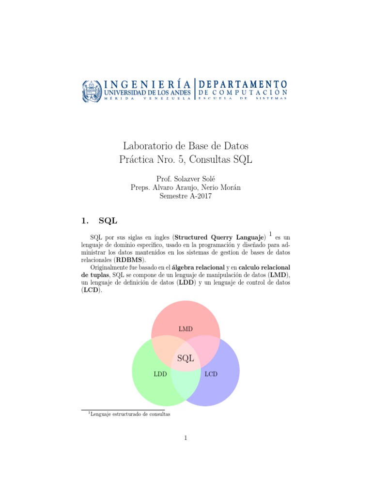 Practica 5 | PDF | SQL | Base de datos relacional