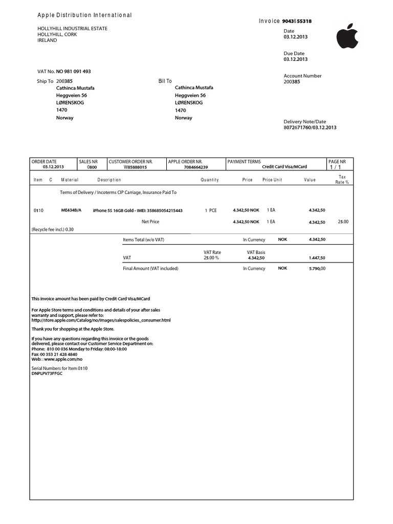 Receipt | PDF | Value Added Tax | Invoice