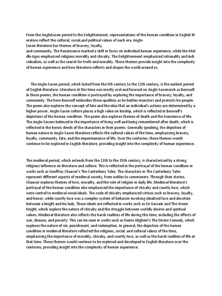 British Survey Assignment - Wafaa Ouhemmou | PDF | Chivalry | English Literature