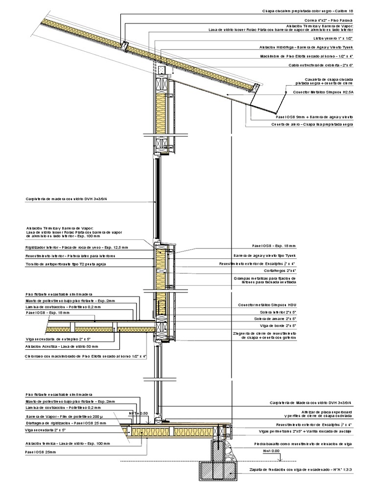 Detalle Constructivo - Sistema Wood Frame | PDF | Aislamiento térmico | Ingeniería de Edificación