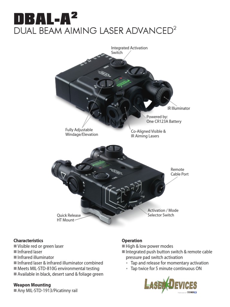 Dbal-A: Dual Beam Aiming Laser Advanced | Download Free PDF | Infrared ...