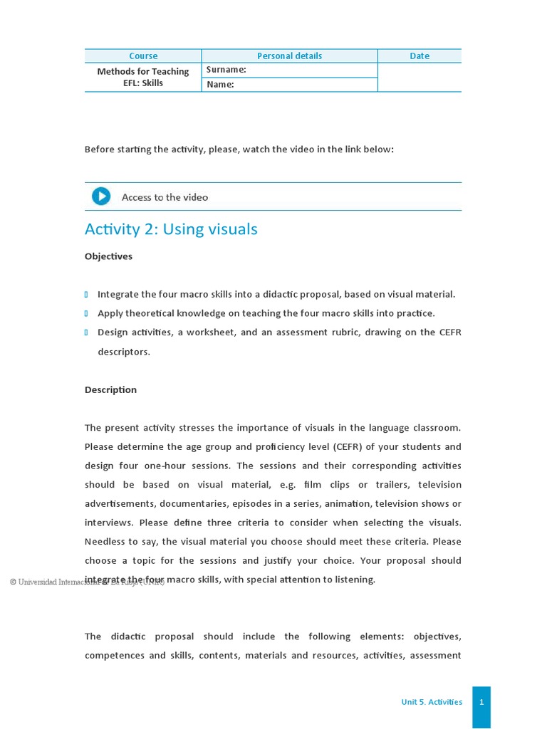 Tefl03 - Act2 (1) Visuals | PDF