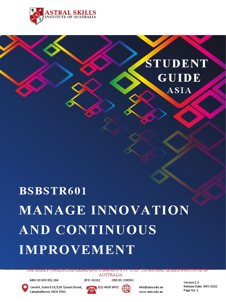 BSBSTR601 Student Guide | PDF | Mentorship | Creativity