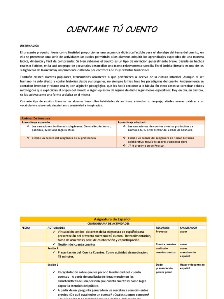 Cuentame Un Cuento | PDF | Cuentos | Narración