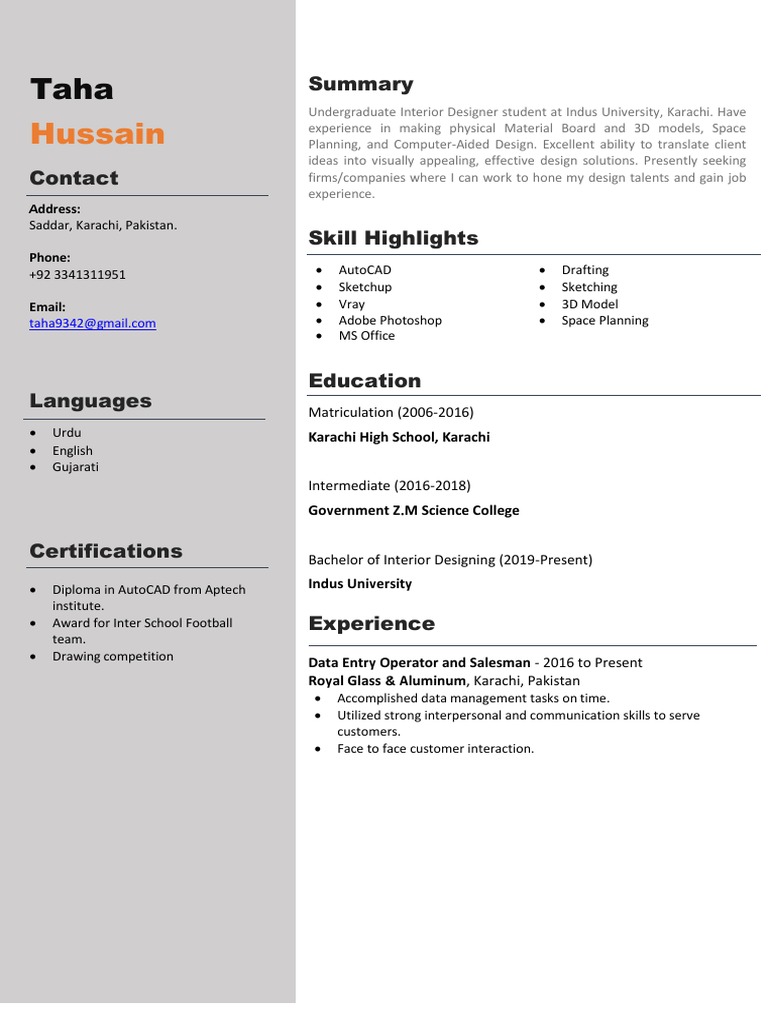 Taha Hussain CV & Portfolio | PDF | Minimalism | 3 D Computer Graphics