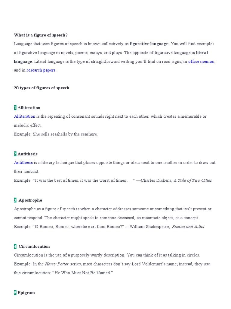 Figure of Speech | PDF