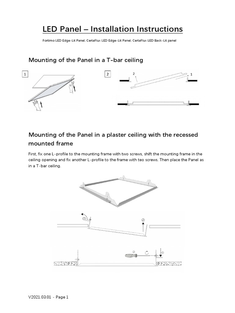 LED Panel Installation Guide | PDF | Electrical Connector | Equipment