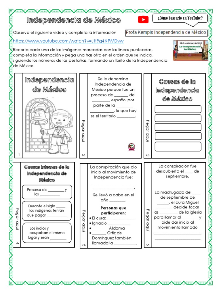 Librito de La Independencia de México Profa Kempis.. | PDF | America ...