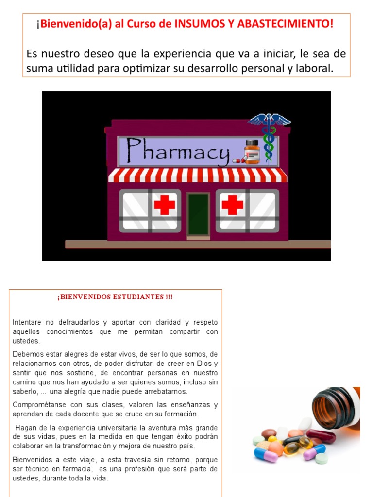 Primera Clase de Insumos y Abastecimineto. ISCYT. 2023 | PDF | Calidad ...