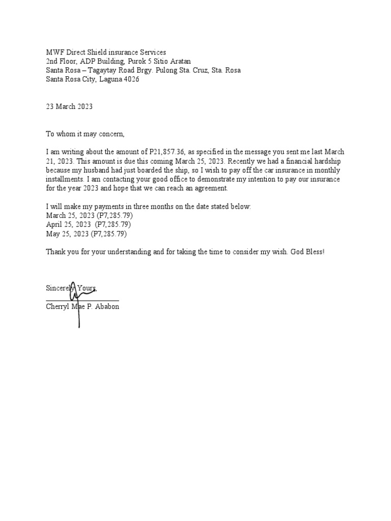 Requesting Letter | PDF