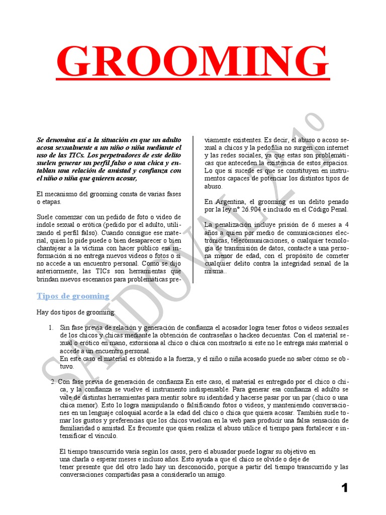 GROOMING | PDF