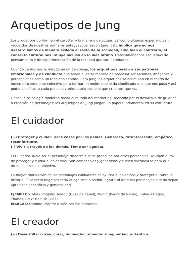Arquetipos de Carl Jung | PDF | Carl Jung