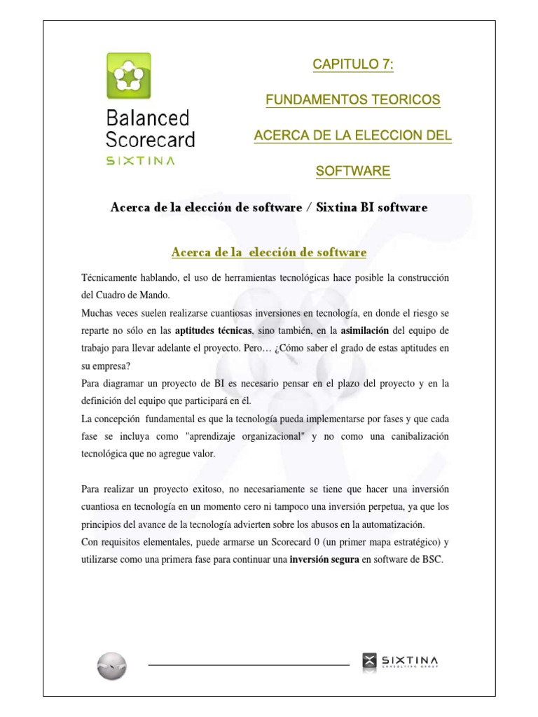 Elección de Software para BI Sixtina | PDF | Servidor SQL de Microsoft ...