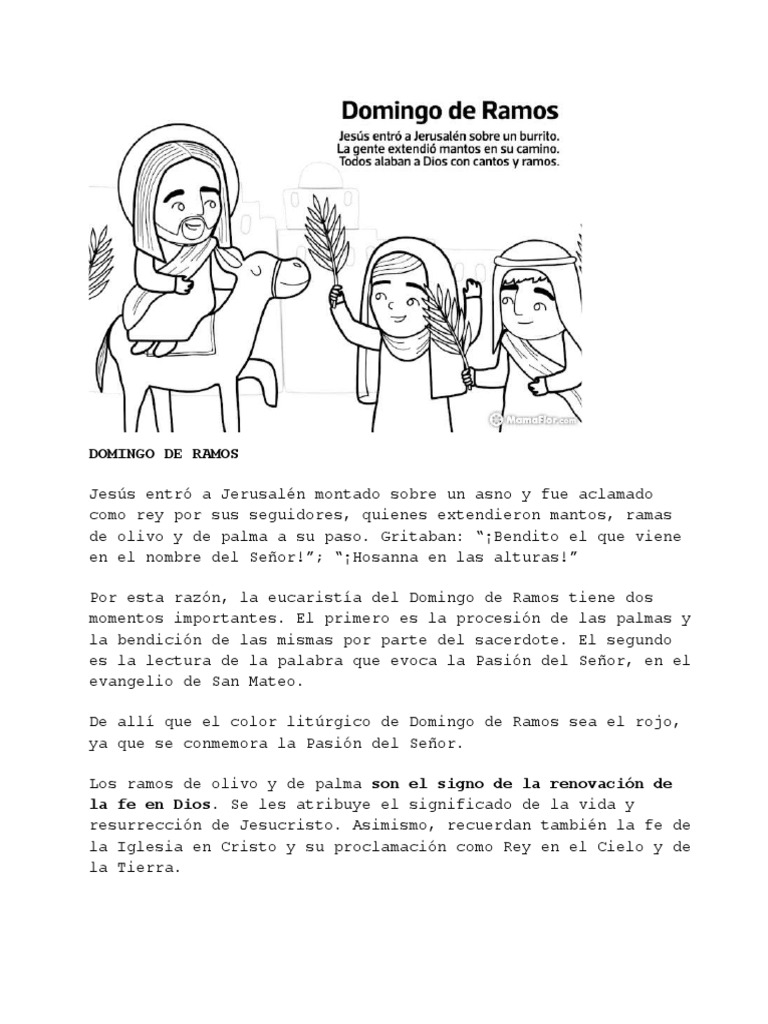 Semana Santa Con Dibujos para Colorear | PDF | Pascua de Resurrección ...
