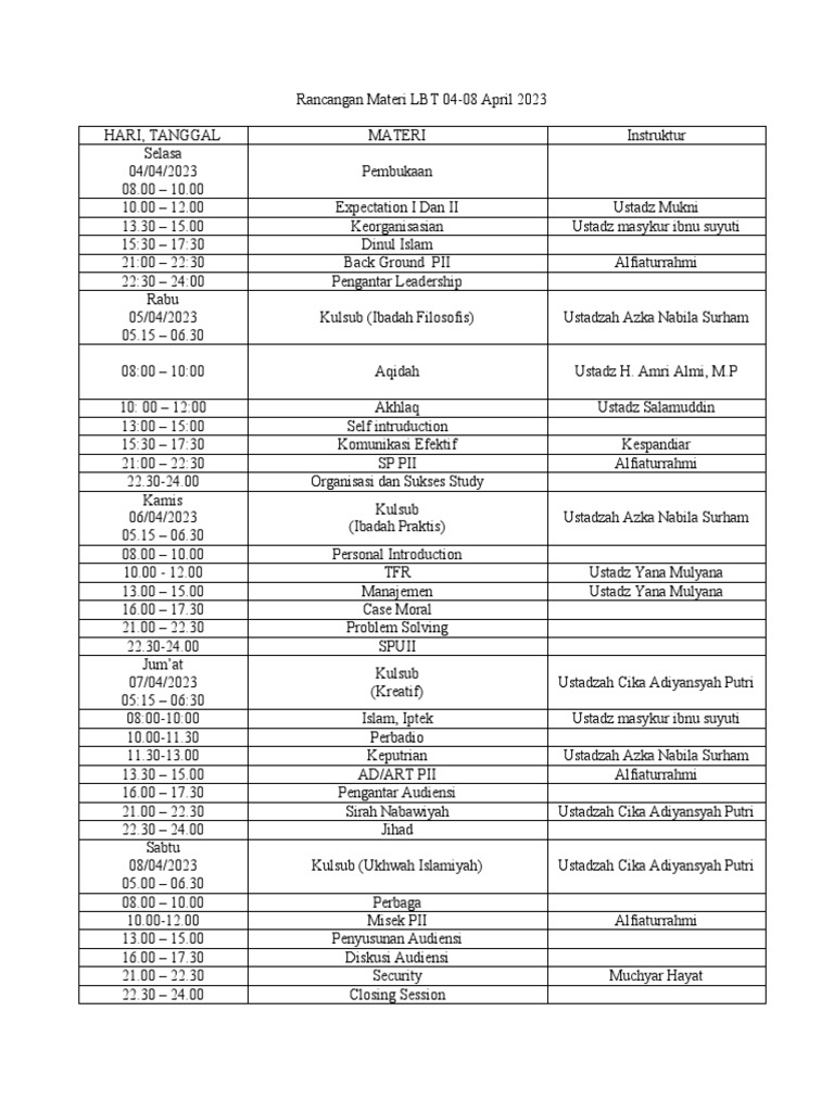 LBT Pii 2023 | PDF | Monotheism | Abrahamic Religions