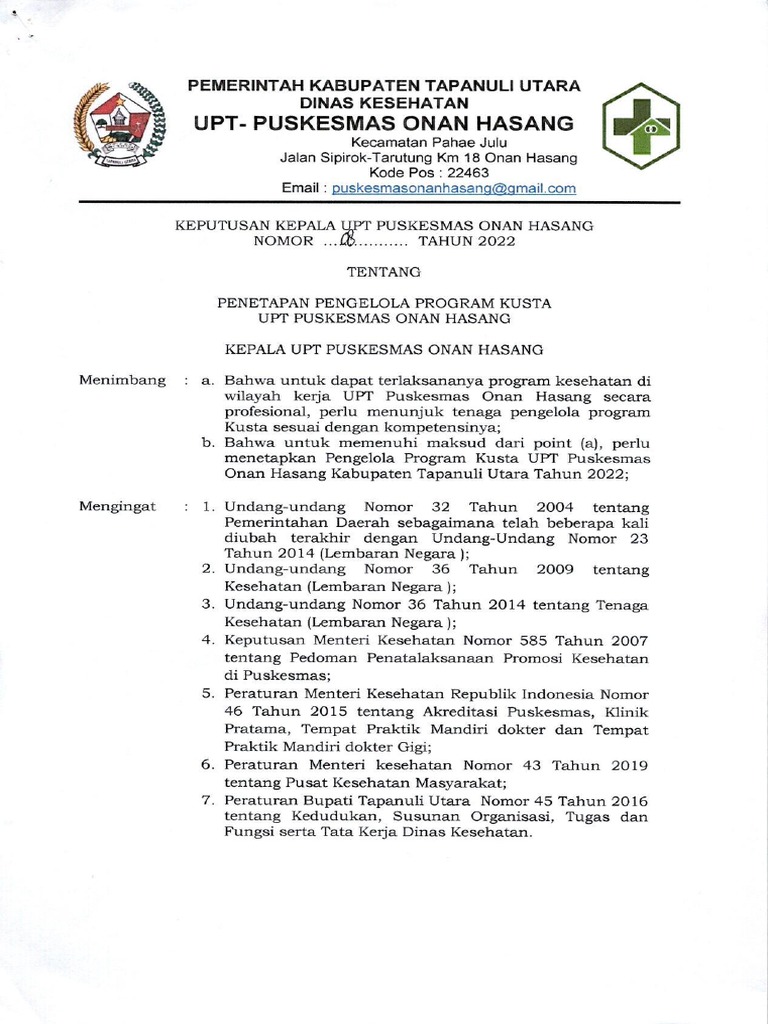 SK Program Kusta - 0001-20230609175041 | PDF