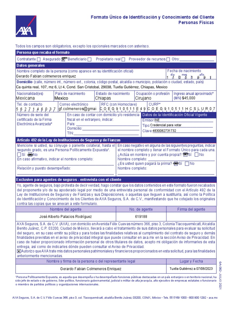 GA 082 Formato Único Fisicas 2021 | PDF
