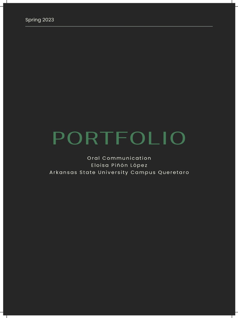 Oral Communication Portfolio | PDF