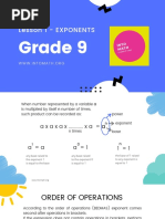 Grade 9 Math Unit 2 Notes | PDF | Exponentiation | Multiplication