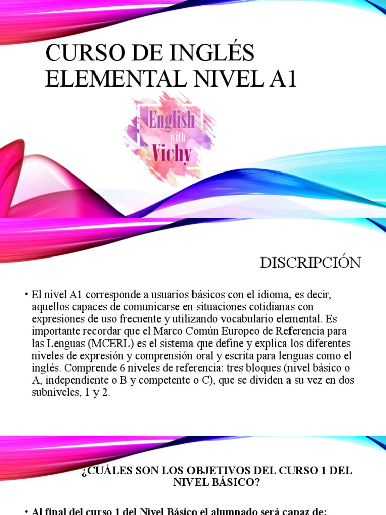 Curso+de+Inglés+Elemental+Nivel+a1 | PDF | Adjetivo | Lingüística