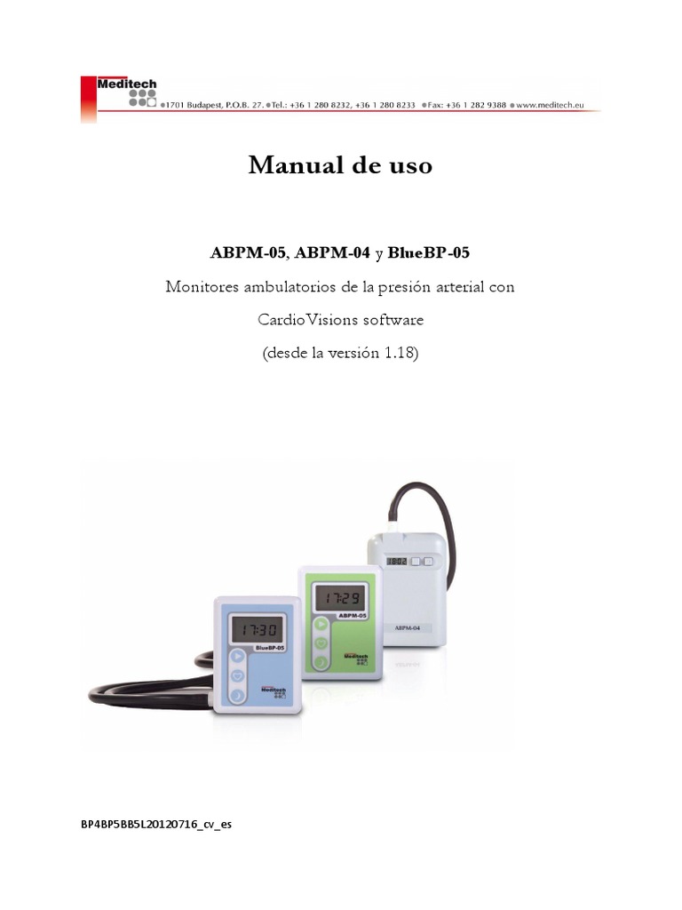 Manual de Usuario Abpm04 Abpm05 Cfmedica | PDF | Bluetooth | USB