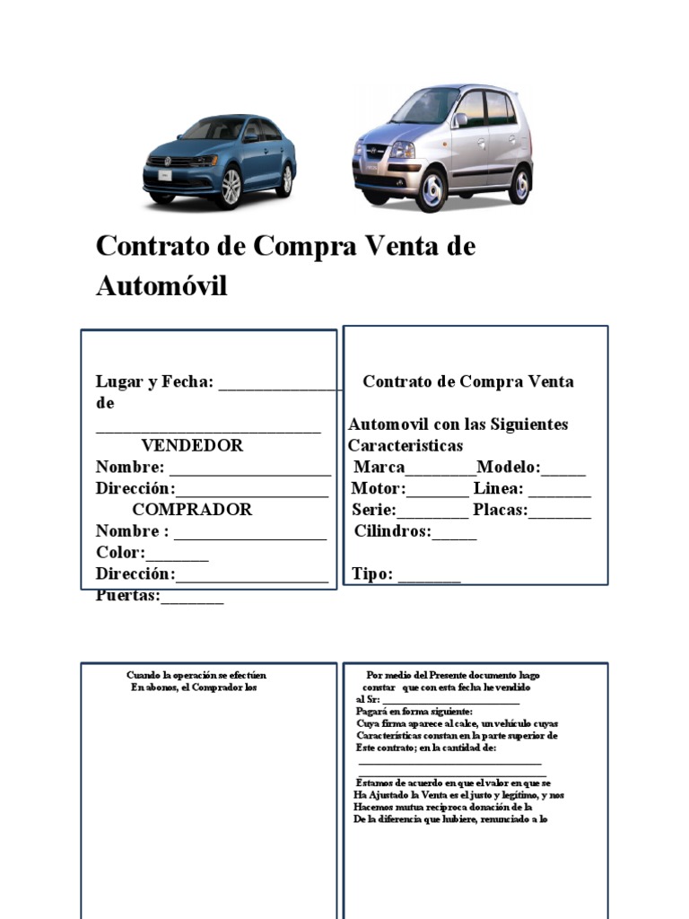 Compra Venta de Carro | PDF