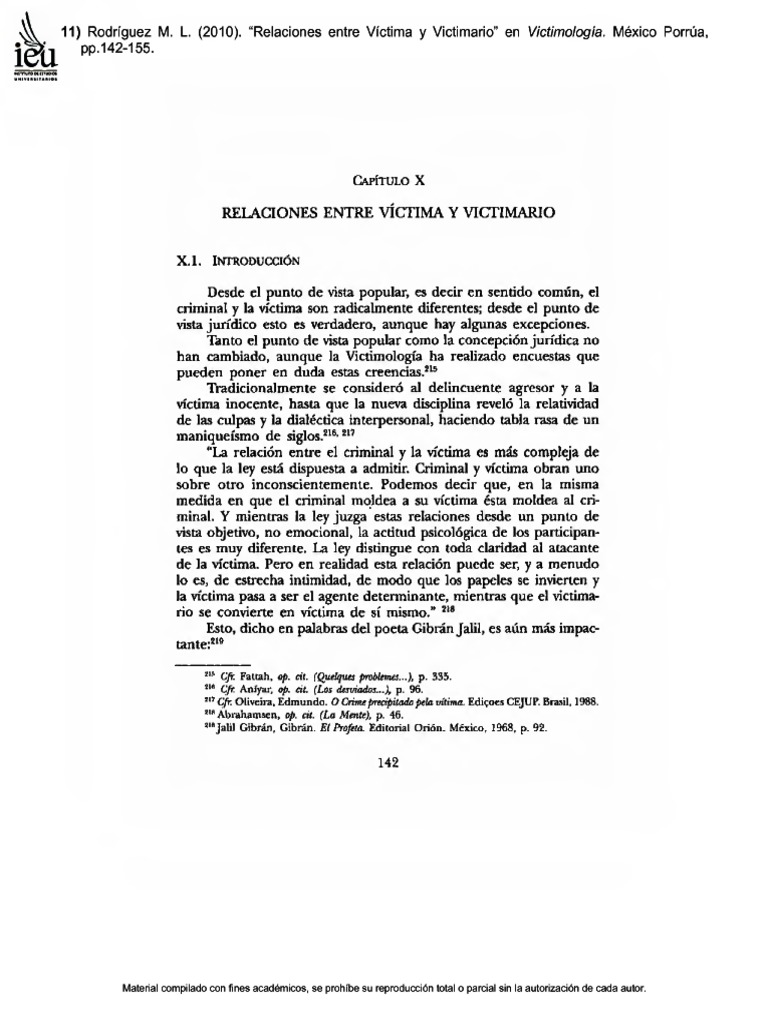 Relacion Entre Victima y Victimario | PDF