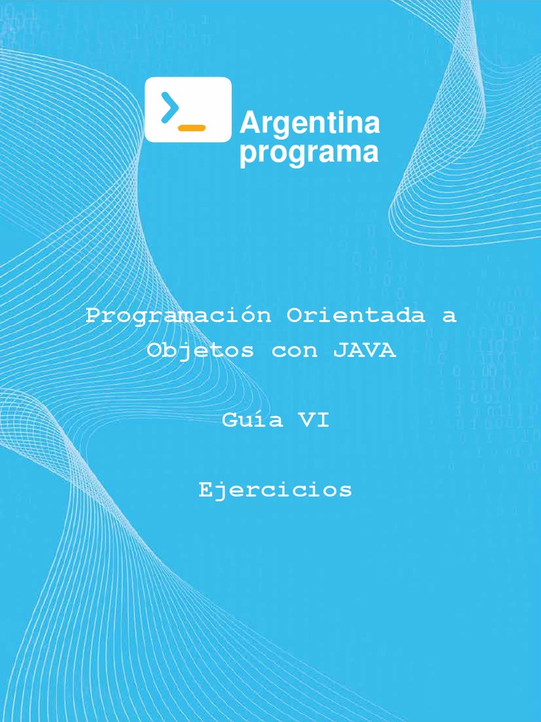 Guia6 2022 Ejercicios Pdf Java Lenguaje De Programación