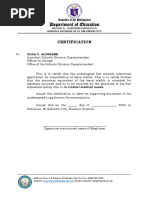 2017 COA Circular No. 2017 001 - Annex A Certification of Expenses Not Requiring Receipts | PDF