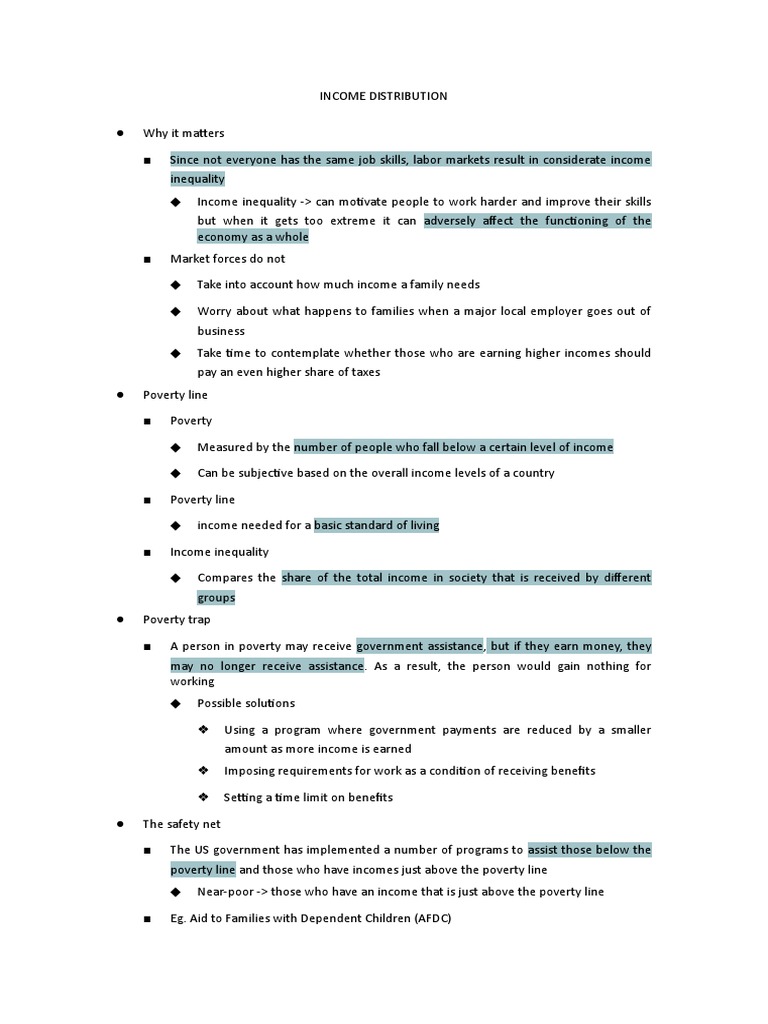 Income Distribution | PDF | Household Income In The United States ...
