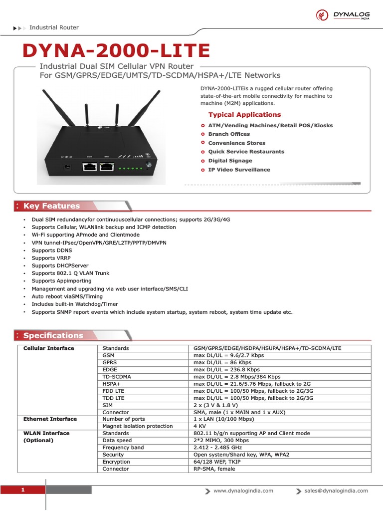 Dyna 2000 Lite | PDF | Telecommunications Standards | Data Transmission