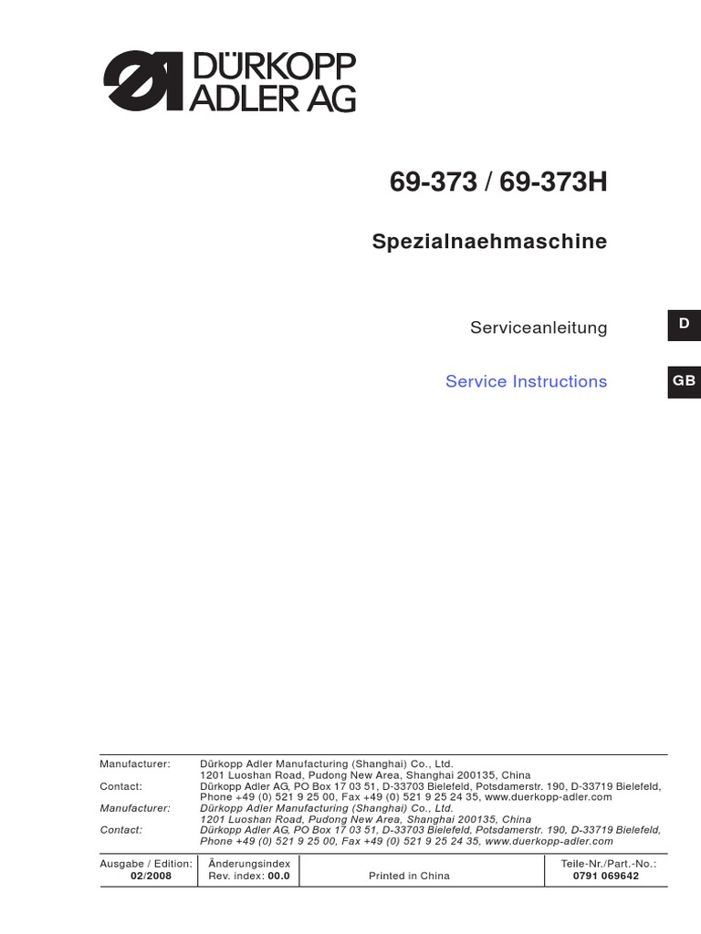 Adler 69 - 373 | PDF