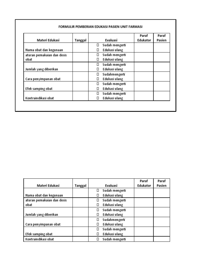 Form Kie Pasien | PDF | Kesehatan Holistik