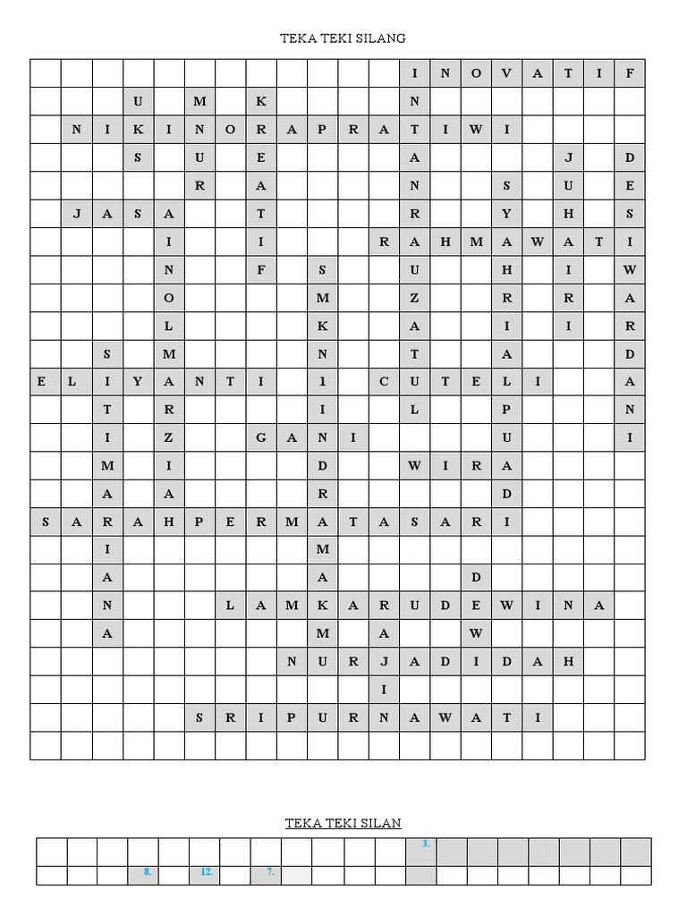 Teka Teki Silang | PDF