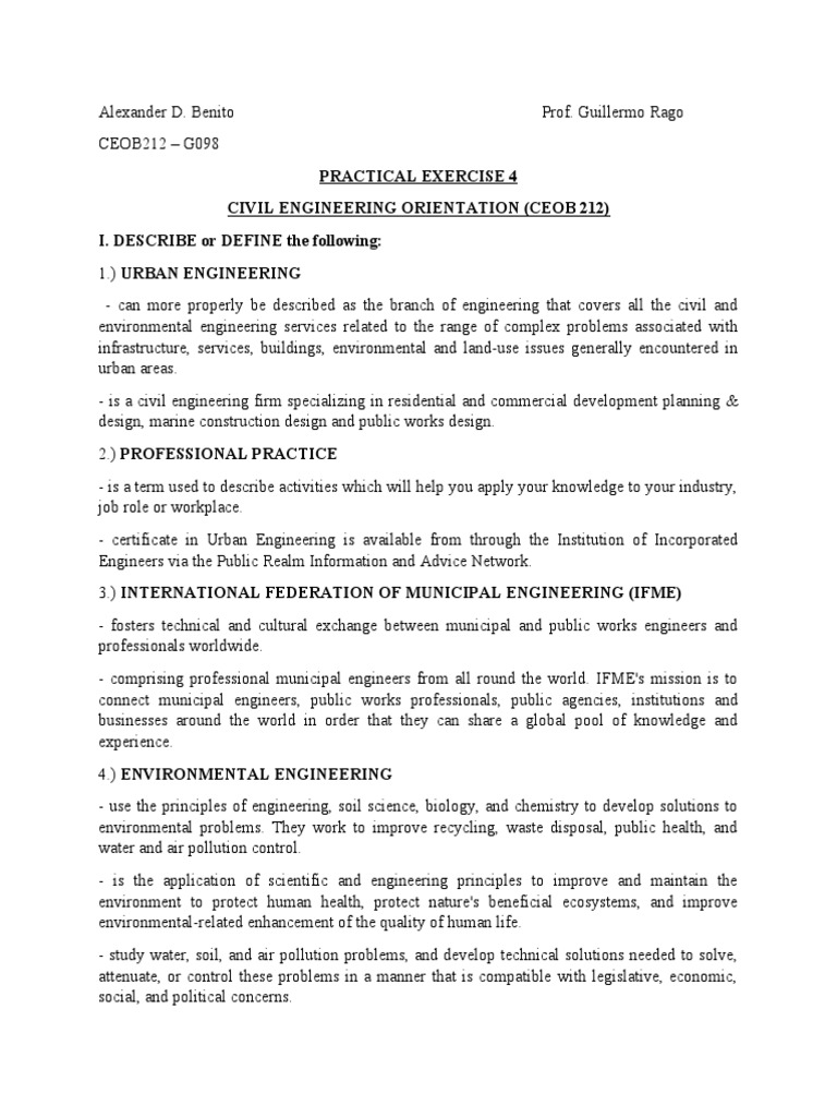 Practical Exercise 4 (Ceob212-G098) - Benito | PDF | Metro Manila ...