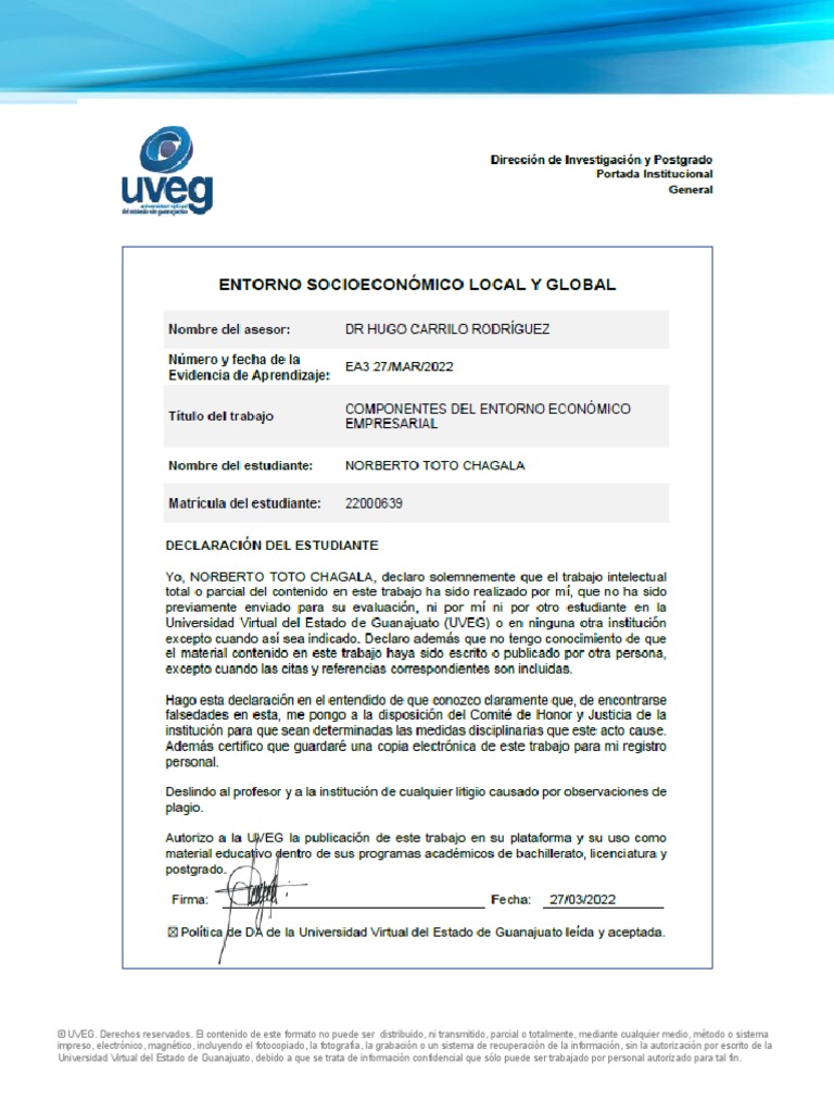 Toto Norberto ESLyG U1 AA1 EA3 | PDF | Producto Interno Bruto | Inflación