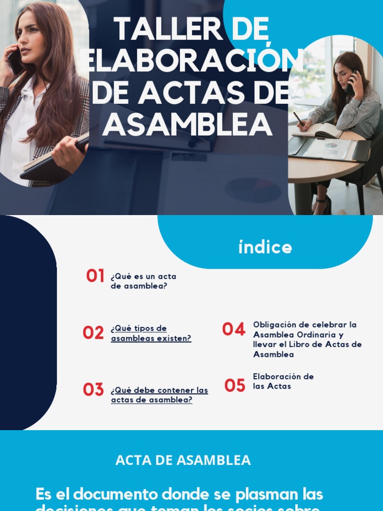 Taller de Elaboración de Actas de Asamblea | PDF | Justicia | Crimen y ...