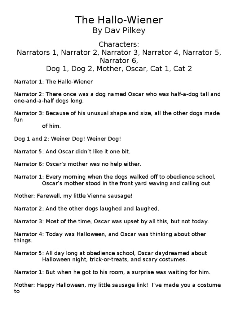 The Hallo-Wiener: by Dav Pilkey | PDF | Leisure