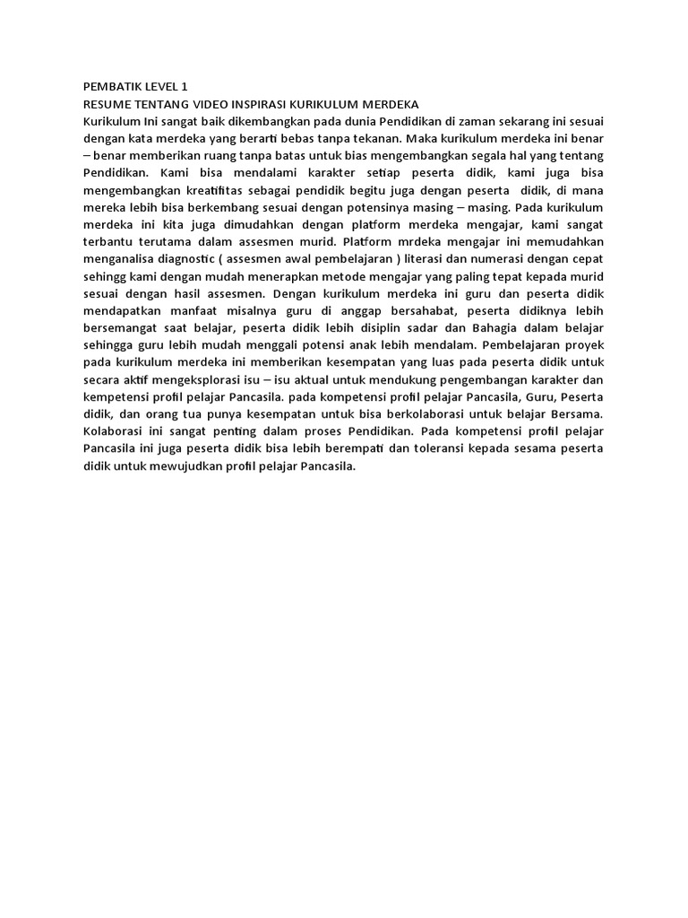 Pembatik Level 1 | PDF | Karier & Perkembangan | Sains & Matematika