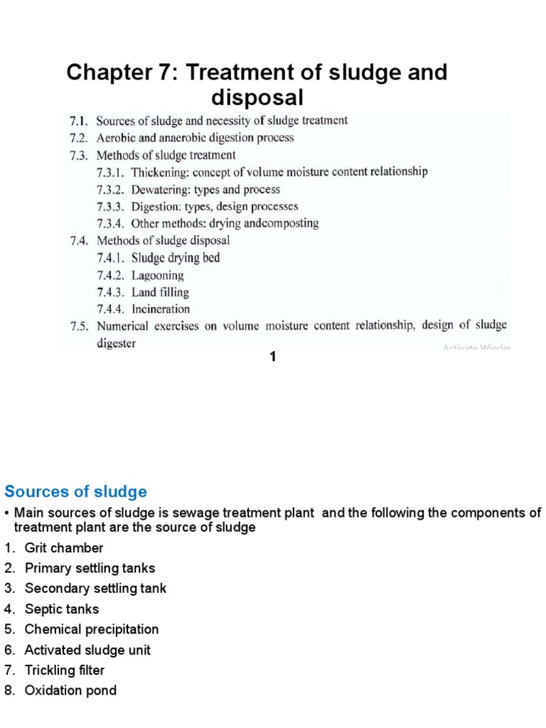 Sludge Treatment and Disposal Methods | PDF