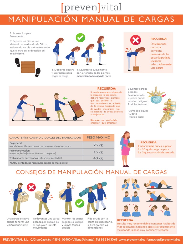 Manual para Manipulación Manual de Cargas | PDF