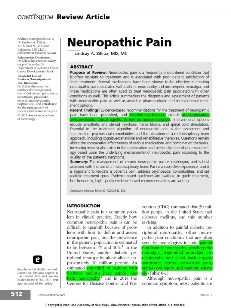 Neuropathic Pain | PDF | Peripheral Neuropathy | Pain