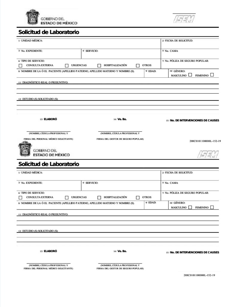 Solicitud de Laboratorio Isem | PDF | Medicina | Cuidado de la salud