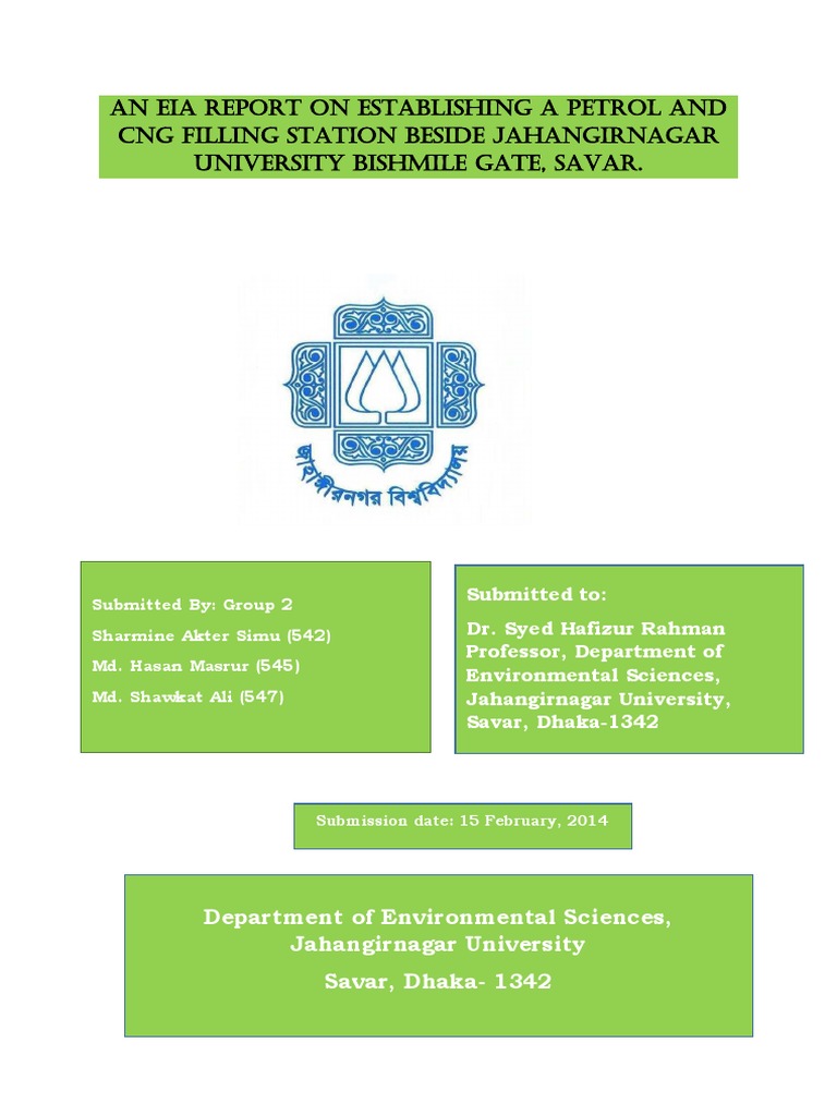 An EIA Report On Establishing A Petrol A | PDF | Environmental Impact ...