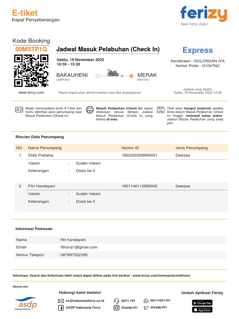 E-Tiket: Express | PDF