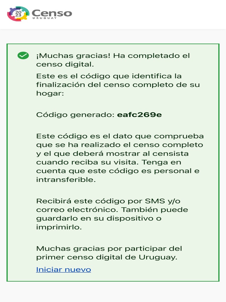 Censo 2023 Formulario | PDF